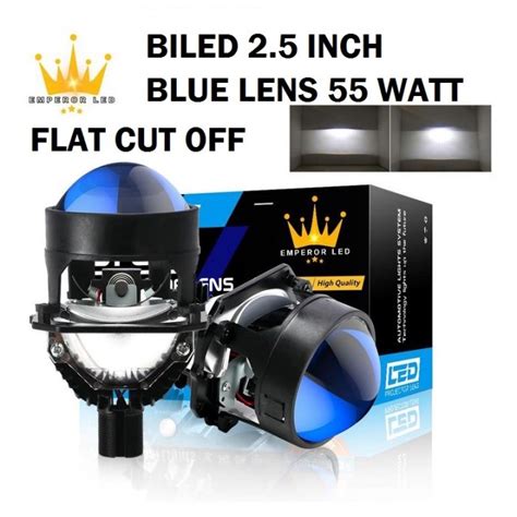 Jual Lampu BILED 2 5 INCH WST EMPEROR Flat Cut Off Projector Projie Lens BI LED Motor Beat Vario