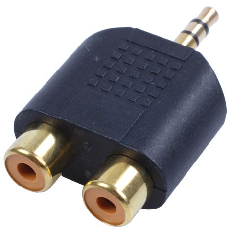 E S B X Новый 1 8 дюймовый 3 5 мм разъем Rca на 2 адаптера Y Splitter Stereo Male 2x Female