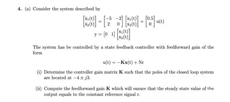 Solved A Consider The System Described By Chegg Com