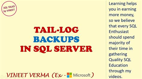 Tail Log Backups Theory Sql Server Business Continuity Sql