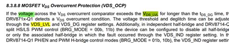 DRV8718 Q1 VDS Overcurrent Fault Report Motor Drivers Forum Motor Drivers TI E2E Support