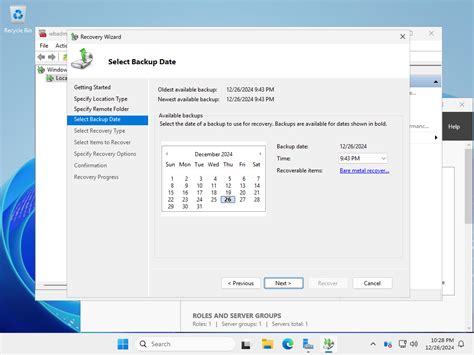 Windows Server 2025 Backup Recover Files Server World