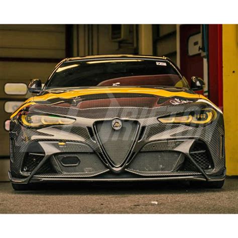 Gtam Widebody Style Carbon Fiber Front Bumper And Fenders For Alfa Romeo