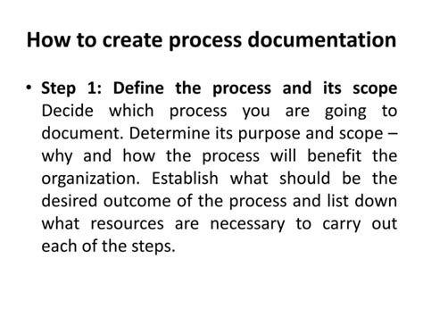 Seminar On Process Documentation Pptx