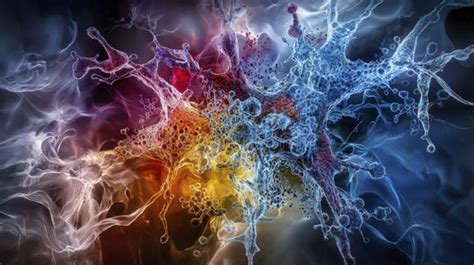 Abstract Representation Of Genetic Diversity In Colorful Microbial Structures Science Digital