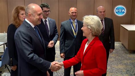 Президентът Румен Радев се срещна с Урсула фон дер Лайен в София Youtube