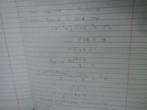 Luu Ulicu Alternating Current The Following Series L C R Circuit When