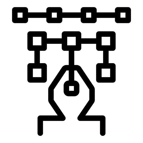 Algorithm Programming Code Connecting Data Blocks Icon Vector Art At Vecteezy