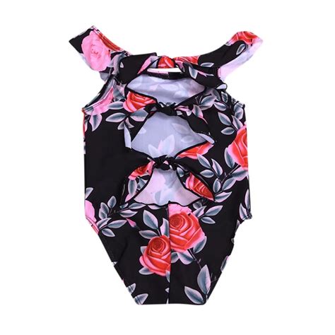 Новинка одежда для купания для девочек летний купальник без рукавов с цветочным принтом на
