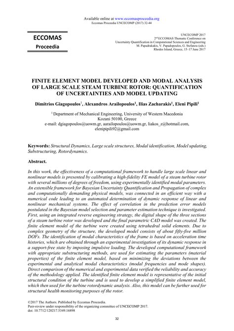 Pdf Finite Element Model Developed And Modal Analysis Of Large Scale Steam Turbine Rotor