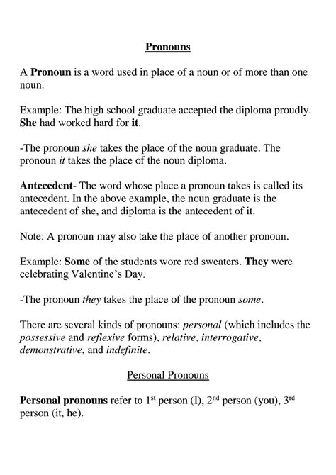 SOLUTION Pronouns Detailednotespractice Studypool
