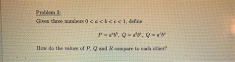 solved problem 2 given three numbers 0