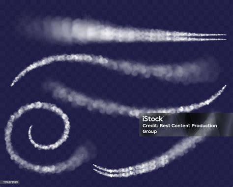 비행기 응축 트레일 벡터 일러스트 오솔길에 대한 스톡 벡터 아트 및 기타 이미지 오솔길 응축 3차원 형태 Istock