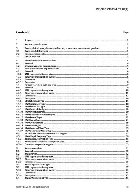 ISO IEC 23005 4 2018 Information Technology Media Context And Control Part 4 Virtual World