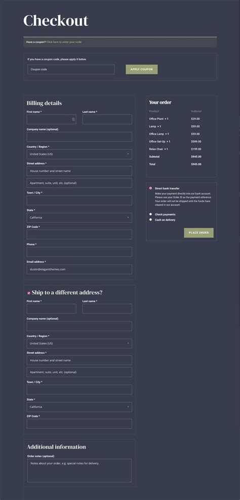 WooCommerce Checkout Page Template With Divi