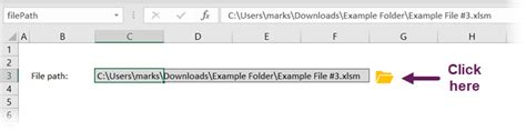 Browse For File Path With VBA Insert Value Into Cell