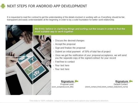 Android App Development Proposal Powerpoint Presentation Slides Presentation Graphics