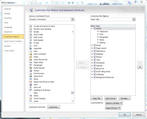 the tools are present for complete ribbon customization in office 2010 now if only they ll work