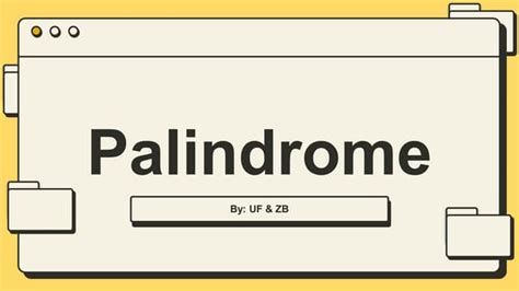 What Is Palindrome In Compiler Design And Tafl Ppt