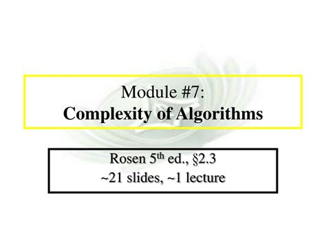 Ppt Algorithmic Complexity Analysis Time And Space Metrics Powerpoint