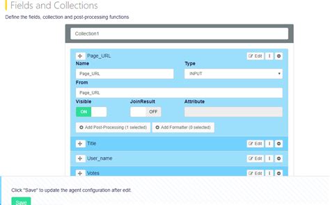 field types in web scraping agent agenty
