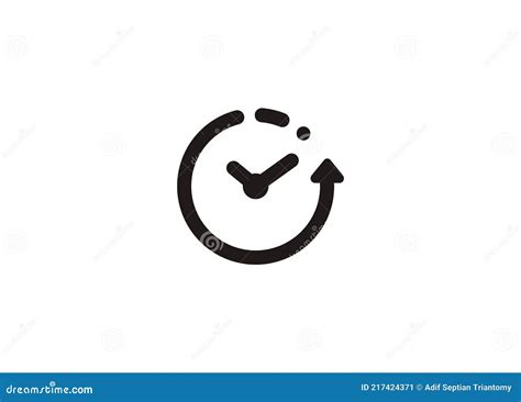 Rewind Icon Simple Illustration In Black And White Stock Vector