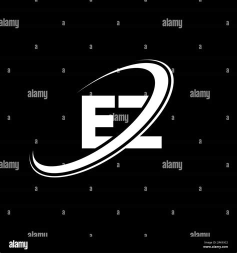 Ez E Z Letter Logo Design Initial Letter Ez Linked Circle Uppercase