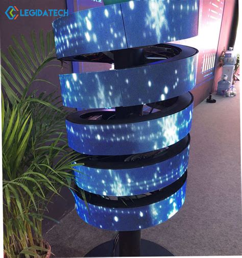 Indoor Circular Curved Soft Round Circle LED Display Flexible LED Screen With Soft LED Module