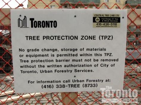 Tree Protection Zone Sign At X2 Condo Building Site February 16 2011 IMG 2154
