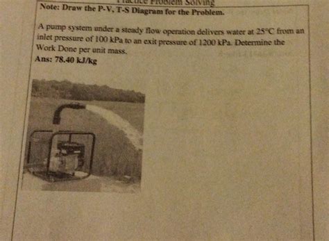 Solved Note Draw The P V T S Diagram For The Problem A Chegg