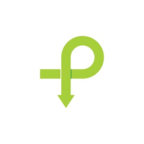 Letter P Overlap Square Geometric Line Logo Vector Image