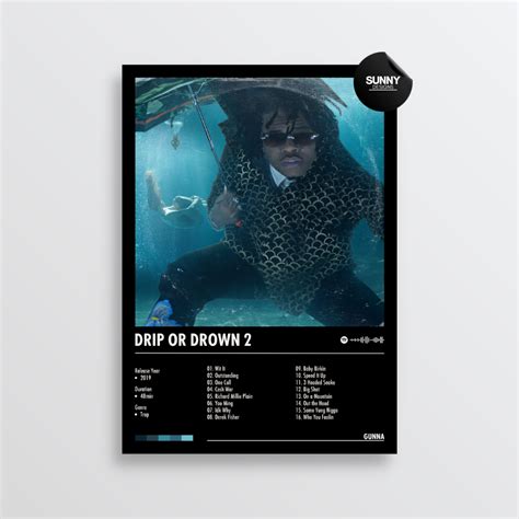 Gunna Drip Or Drown 2 Album Cover Poster Sunny Designs Posters
