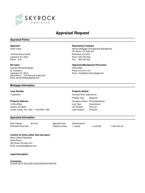 Appraisal Order Pdf