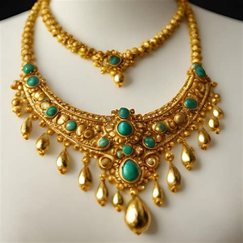 Premium Photo A Gold Necklace From The Collection Of Necklaces From