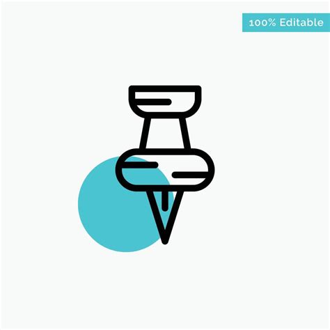 Education Pin Marker Turquoise Highlight Circle Point Vector Icon