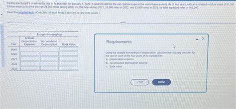 Solved Requirements Using We Stright Ine Nethod Of