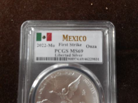 mexico libertad 1 oz 2022 pcgc ms69 coin 4639823357