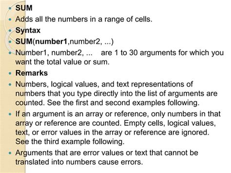 ms excel function ppt