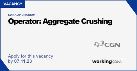 Swakop Uranium Operator Aggregate Crushing Swakopmund Working Co Na