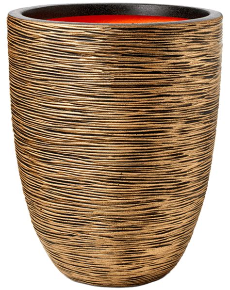 Capi Nature Rib Nl Vaas Elegant Laag Antraciet Snelle Levering Fleurdirect Fleurdirect