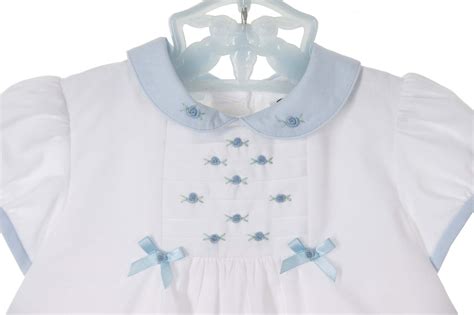 New Sarah Louise Vintage Style Blue And White Dress With Blue