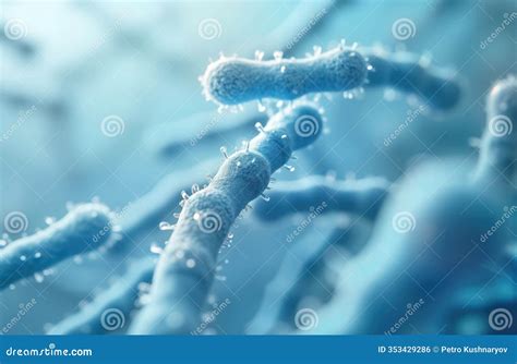 Close Up View Of Lactobacillus Bacteria Microscopic Organisms Shown In