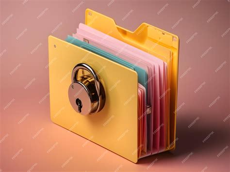 Premium Photo Computer File Folder With A Lock Data Protection Cyber Security Concept