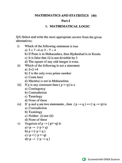 Maths Mathematical Logic Theory Pdf