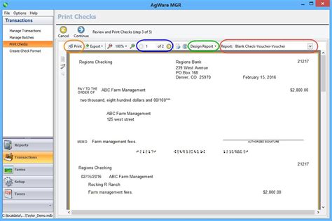 Print Checks AgWare MGR