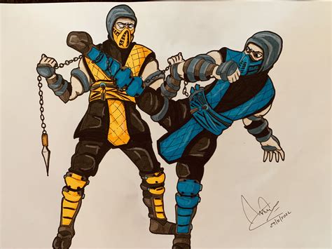 Mortal Kombat Scorpion V Sub Zero By Rebelart26 On Deviantart