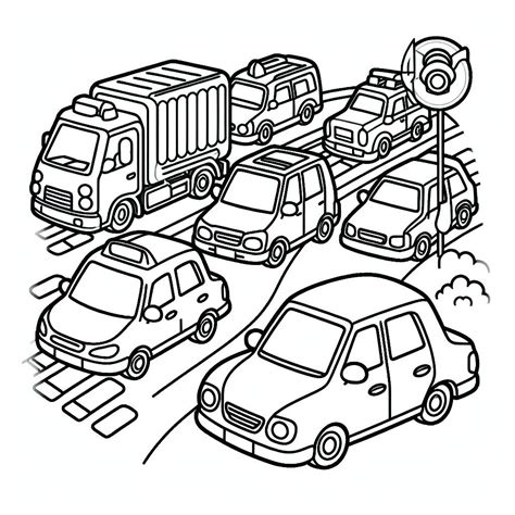 Kleurplaat Verkeer Prachtige Gratis Kleurplaat