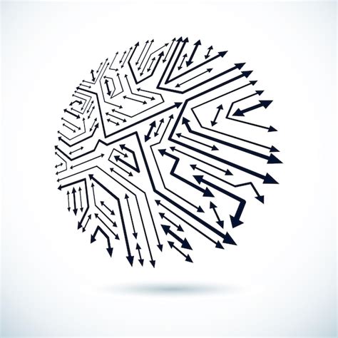 Premium Vector Vector Technology Cpu Design With Circular Microprocessor Scheme Computer