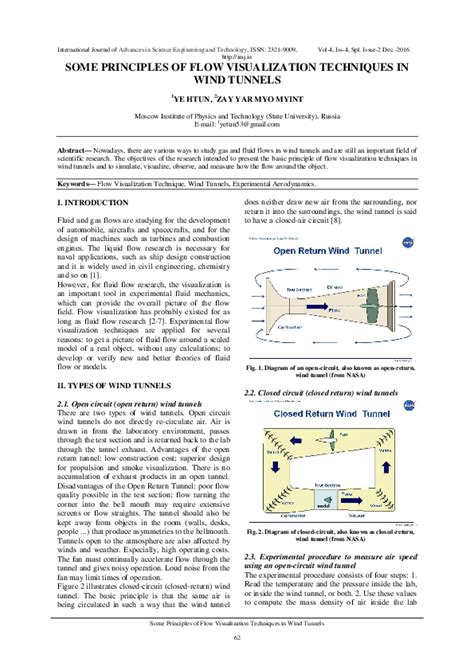 Pdf Some Principles Of Flow Visualization Techniques In Wind Tunnels