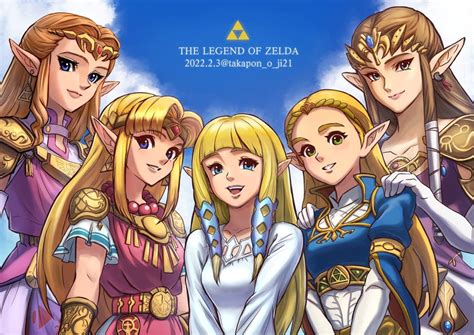Princess Zelda The Legend Of Zelda And 5 More Drawn By Takapon O Ji